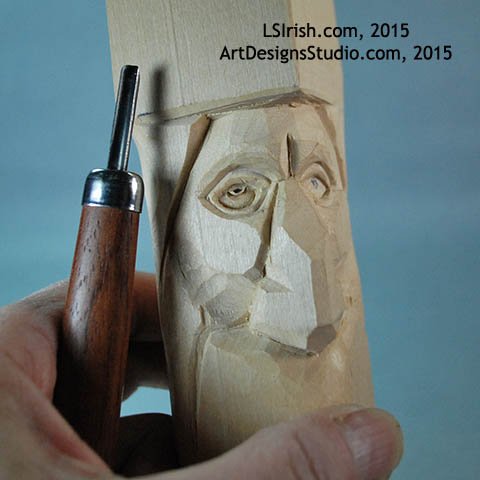 Wood Spirit Carving, 10 Detailing the Eyes – Art Designs Studio ...